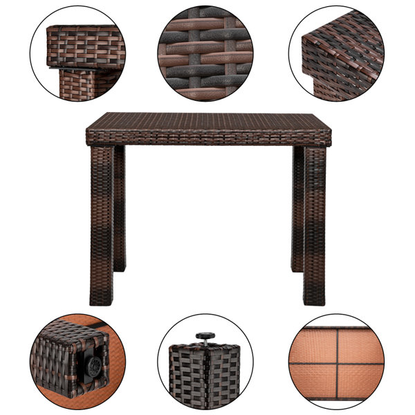 Wade Logan® Wilner Rectangular 4 Person Outdoor Dining Set And Reviews Wayfair